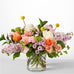 French Market Bouquet – lavender, peach, pink, white flower arrangement ...